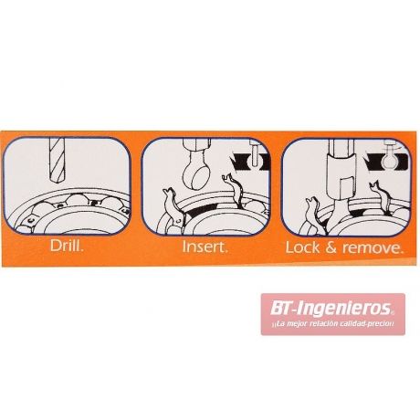 Extractor de rodamientos pequeños por inserto.