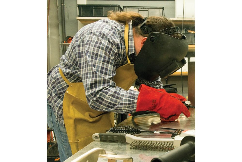 Mandil de piel de cuero para soldadura