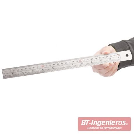 Regla de acero inoxidable - 300 mm. - BT Ingenieros