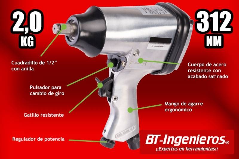 Pistola de impacto neumática
