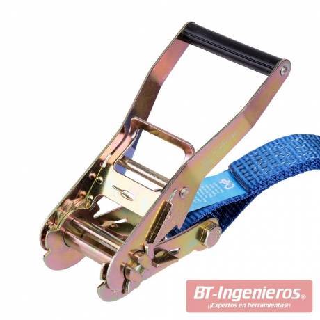 Cincha de amarre con tensor de carraca y ganchos 14.5 Metros - 2500 KG